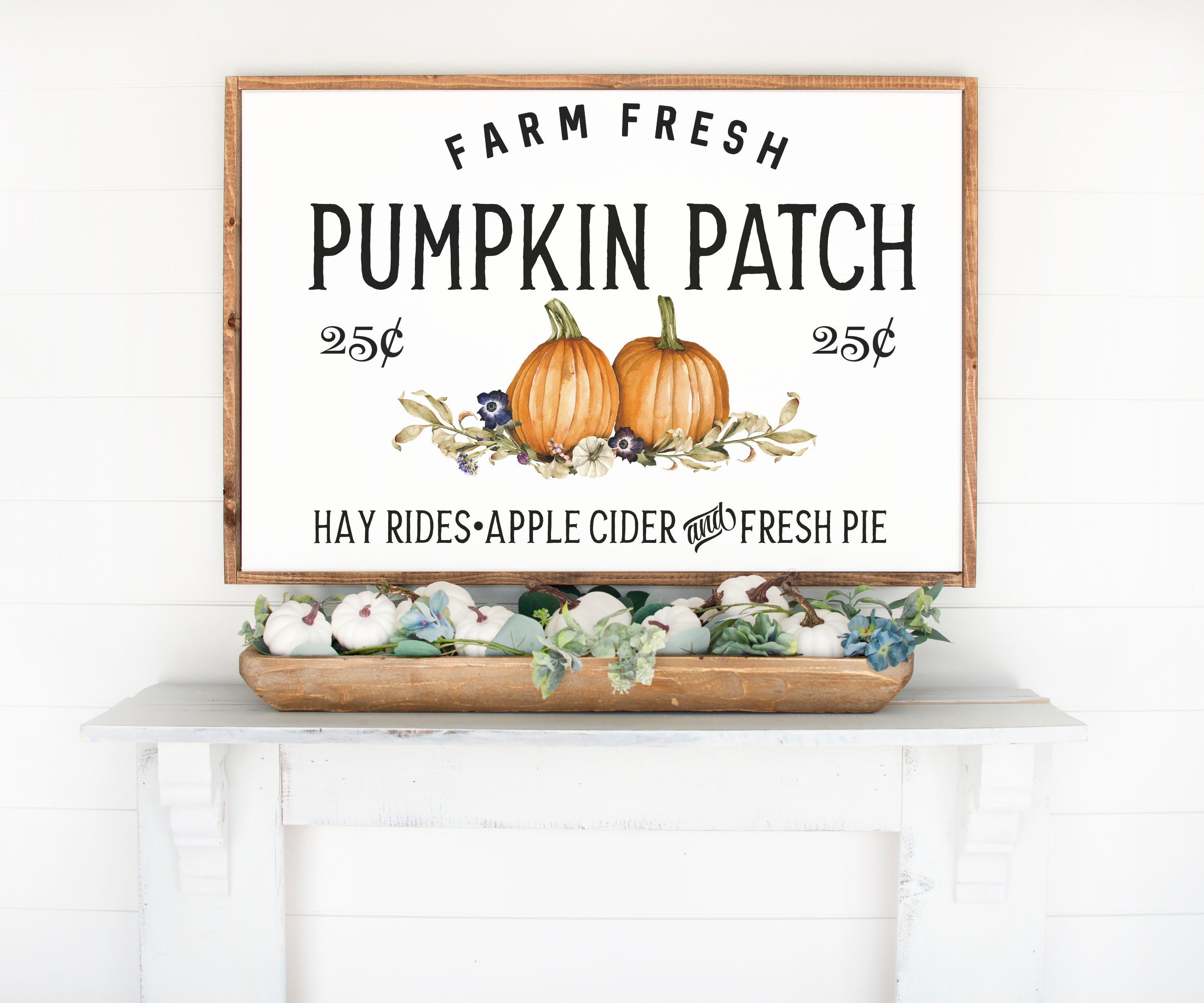 Pumpkin Patch Sign Modern Fall Sign Autumn Art Fall Decor - Etsy