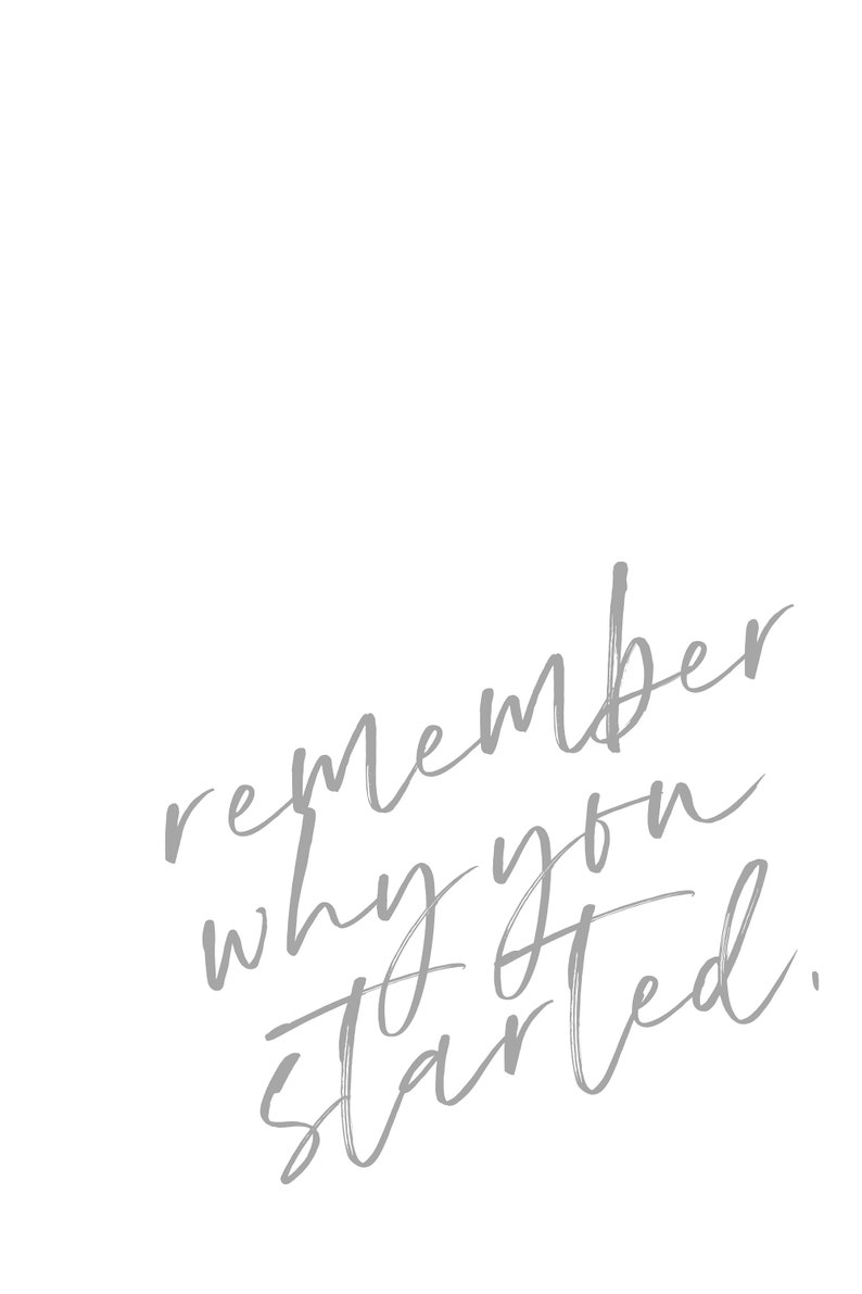 Art Print/ PRINTABLE ART/ Simple Word Art/ Remember Why You | Etsy