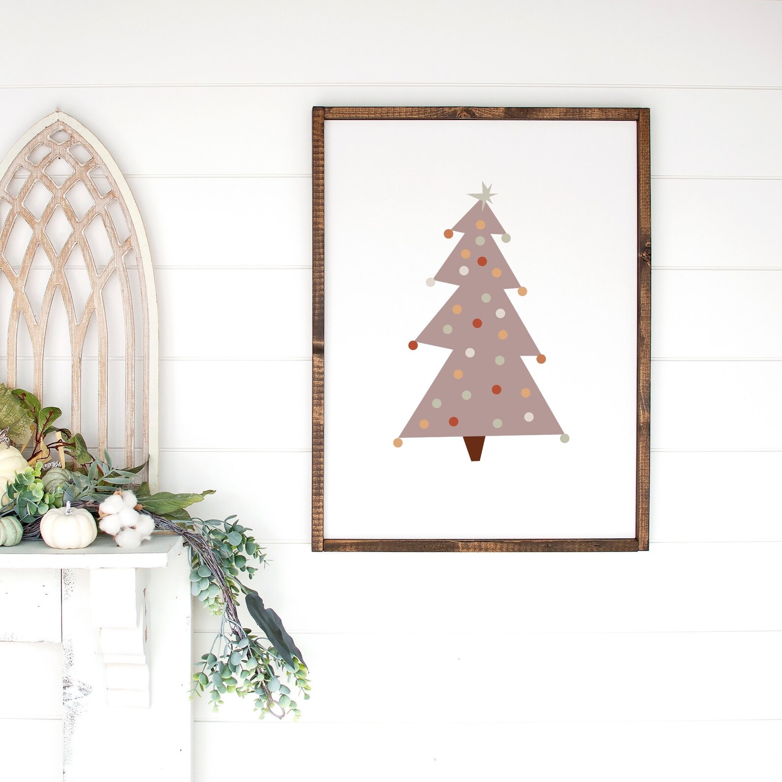 Bohemian Christmas Decor Boho Christmas Wall Art Modern | Etsy