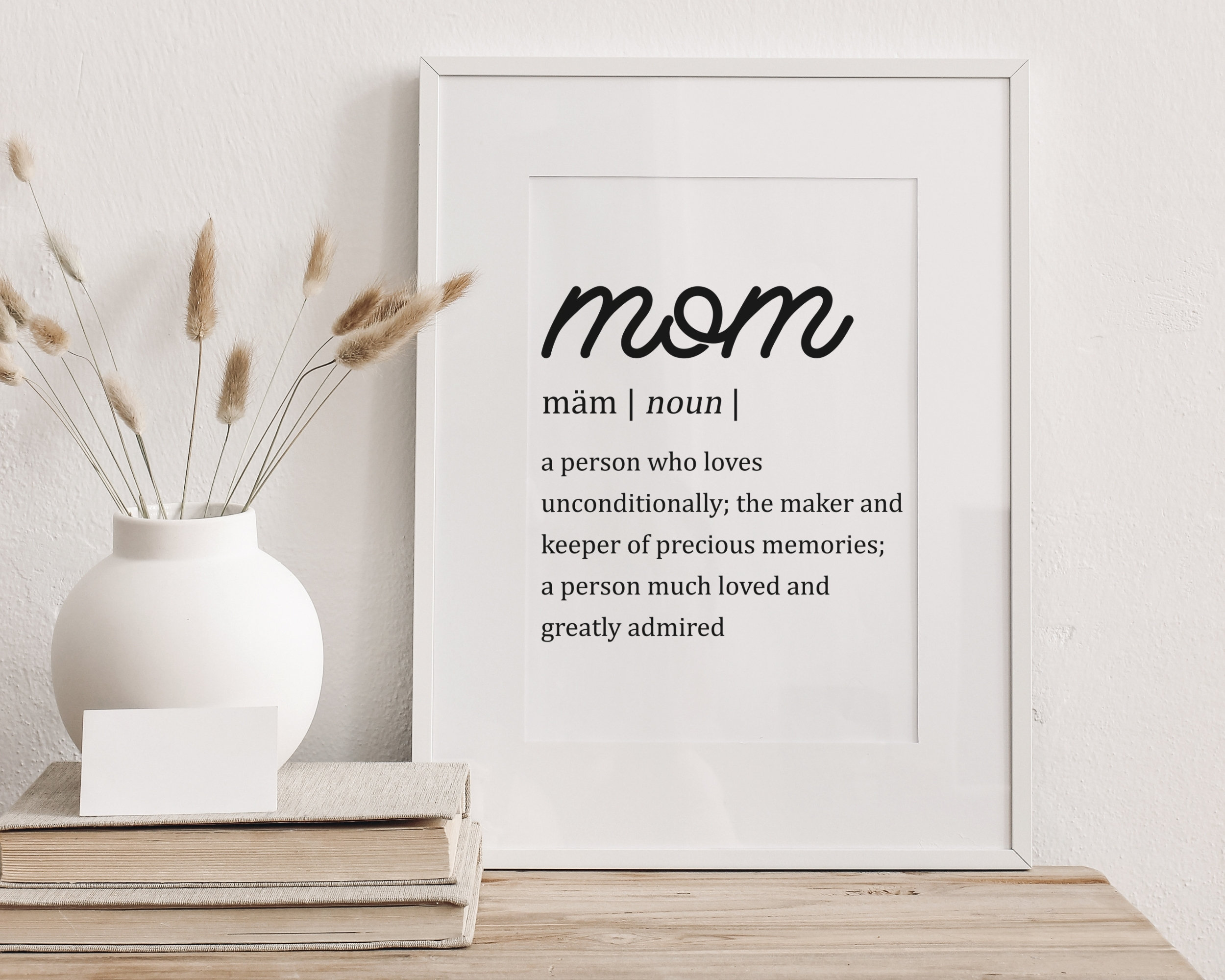 Mama Definition Wandkunst, Muttertagsgeschenk, Muttertag Kunstdruck ...