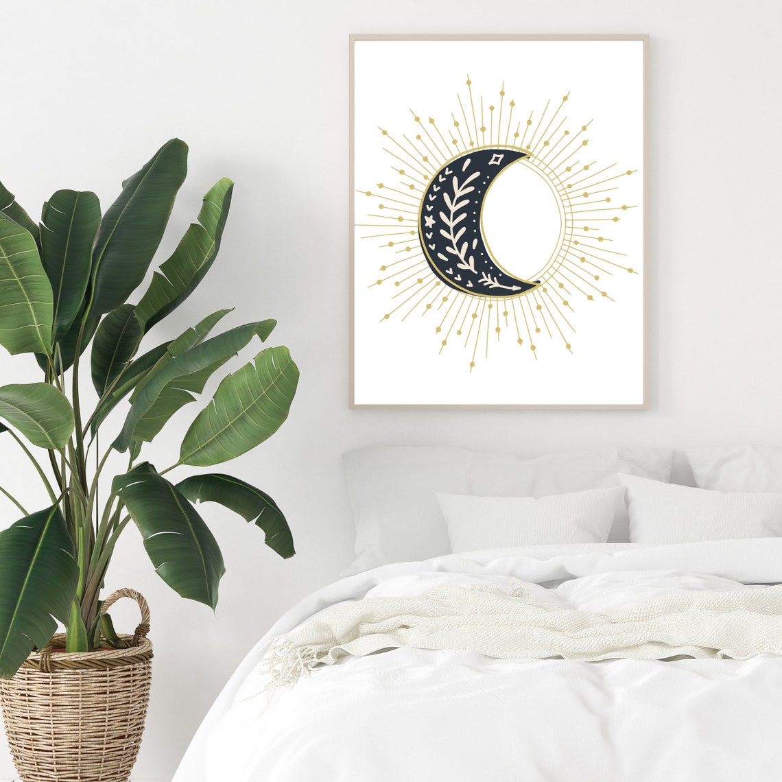 Moon and Sun Digital Download Art Print Moon Sun Abstract - Etsy