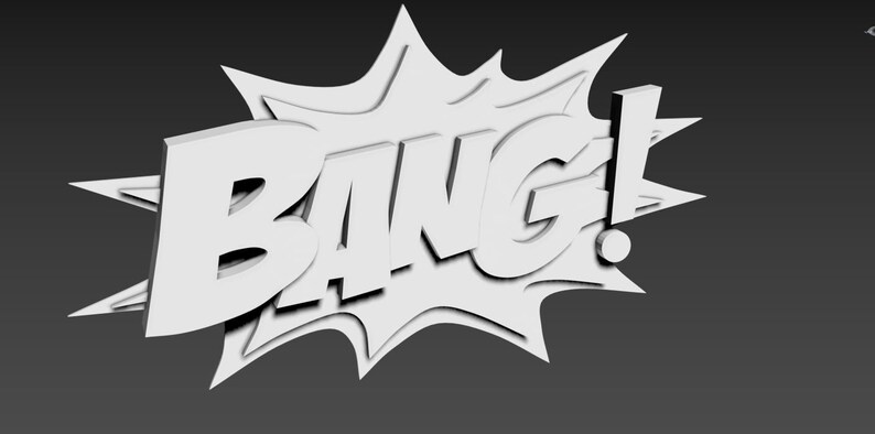 Graffiti Panel BANG Print 3d Stl - Etsy