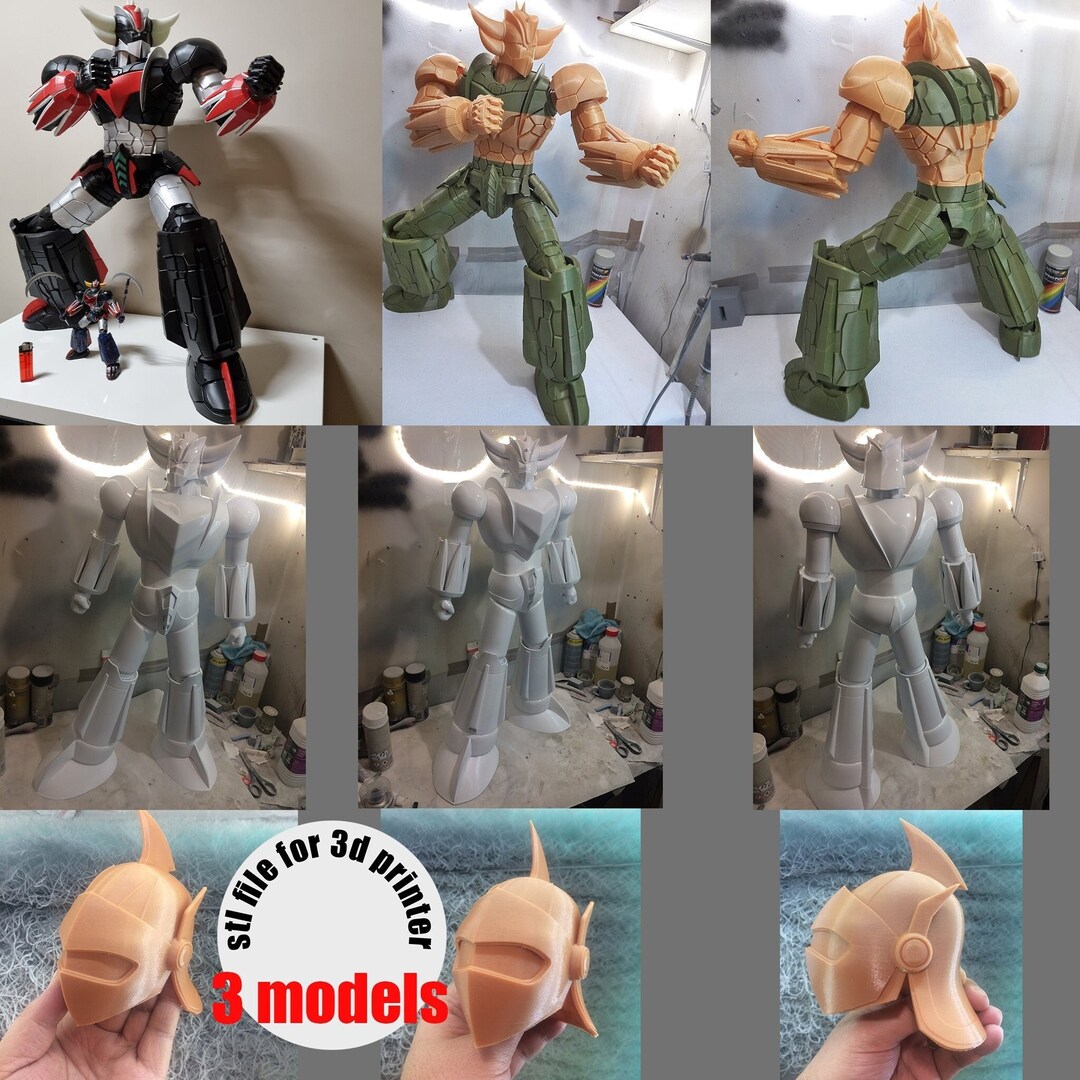 Pack stl of figurine goldorak and helmet actarius for printer - Etsy France