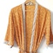 Yellow Vintage Silk Kimono Robe, Bridal Robe, Bridesmaid Robe, Dressing ...