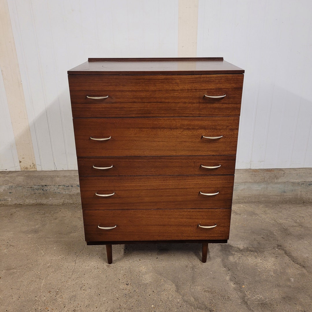 Stag Retro Mid Century Tallboy Walnut Chest of Drawers - Etsy
