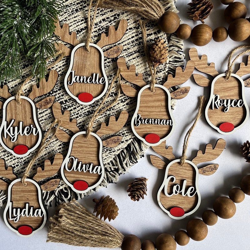 Reindeer Ornament - Etsy UK
