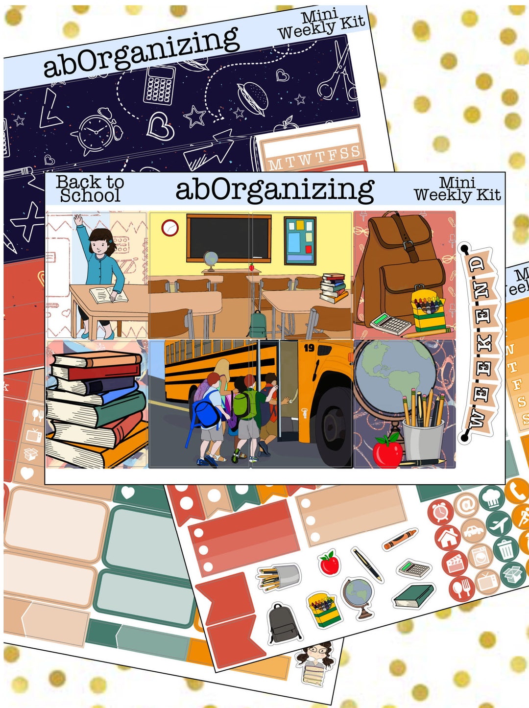 Back to School Mini Weekly Kit for the Erin Condren Life Planner ...