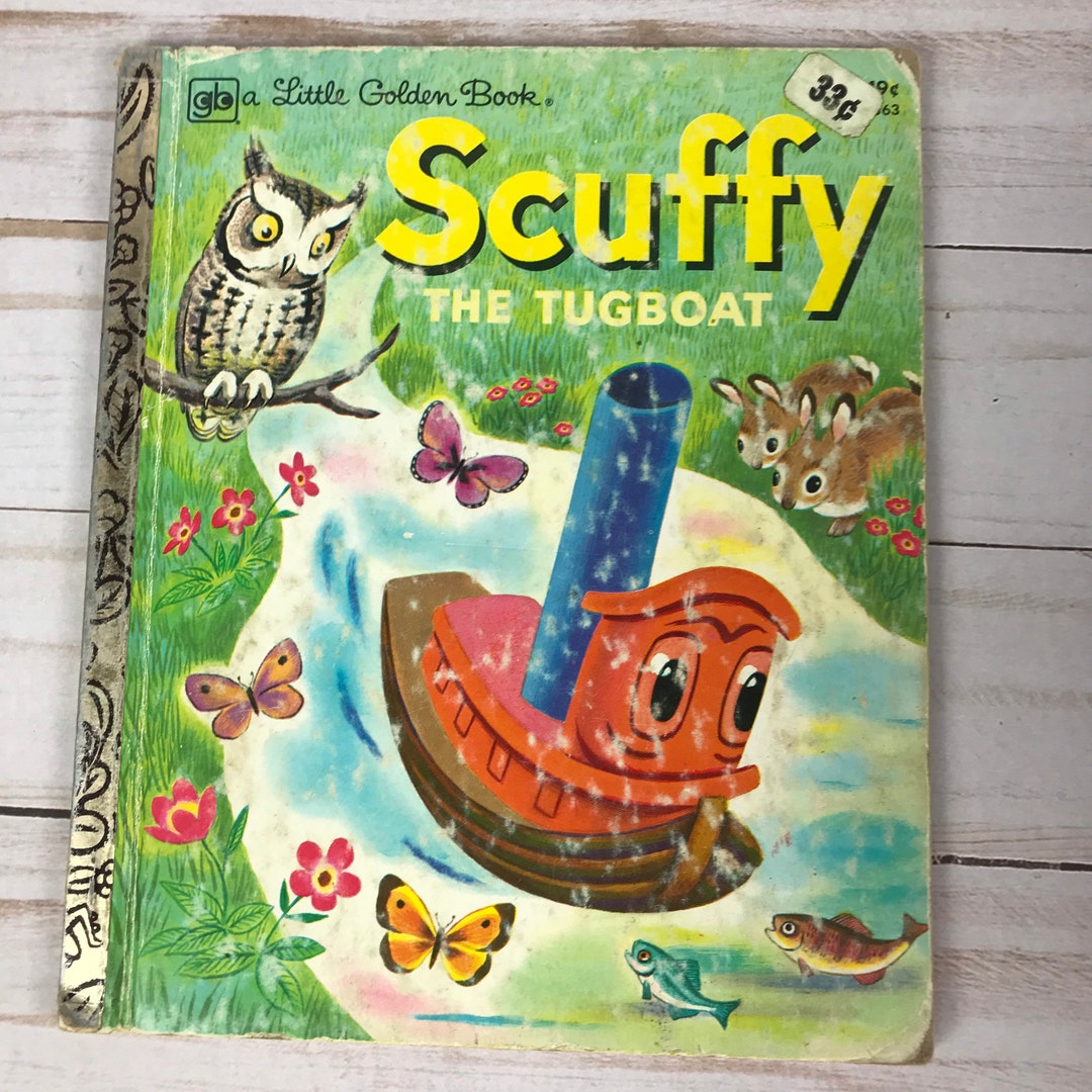 Vintage Little Golden Book, Scuffy the Tugboat. fourteenth Edition 1975 ...