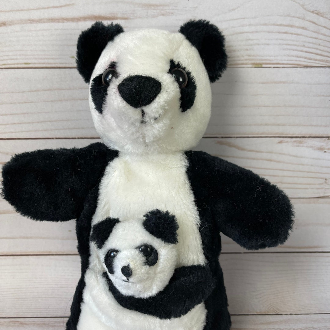 Vintage 1979 Dakin, Panda Bear and Baby Hand Puppet. - Etsy