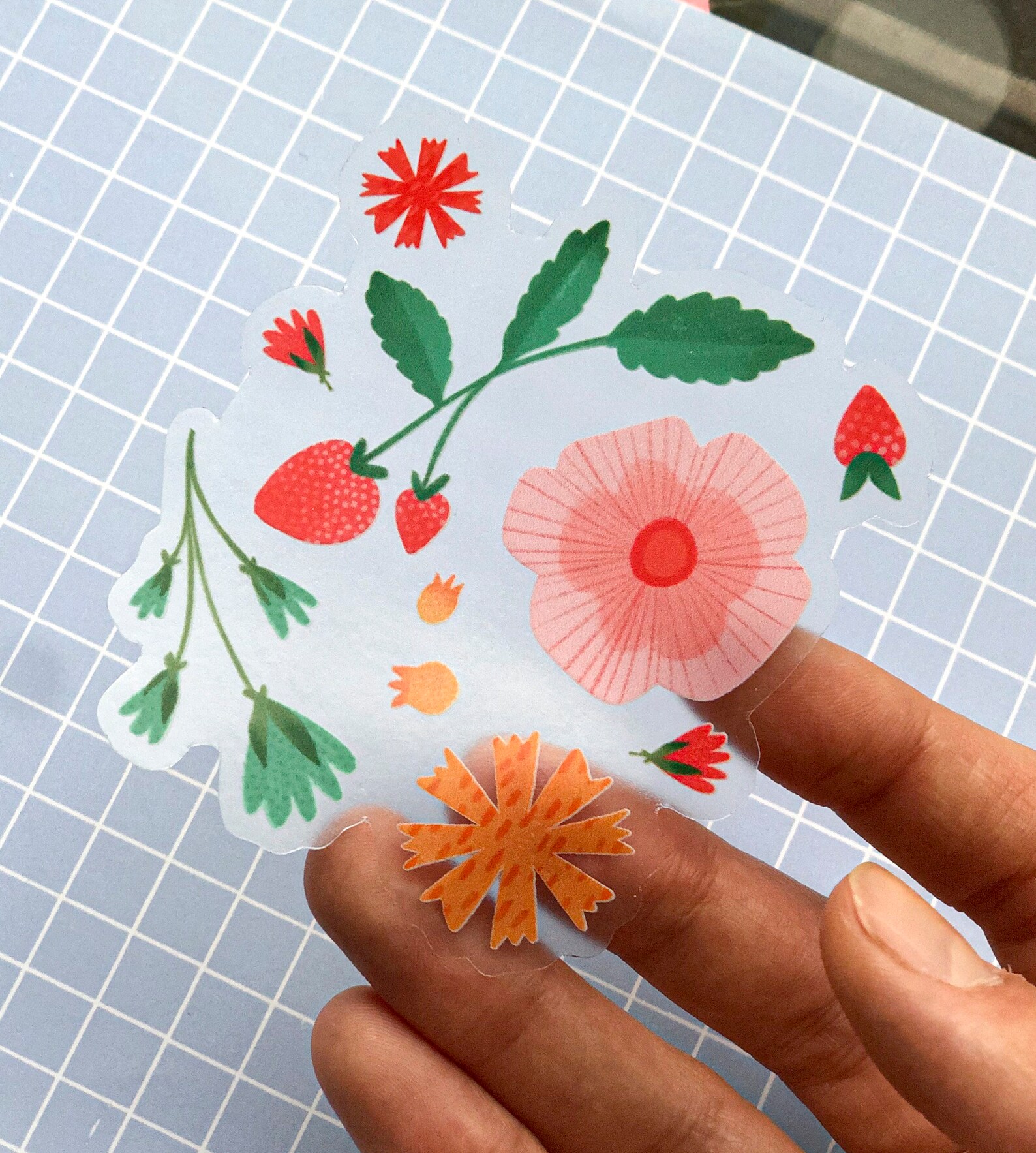 Transparent Flower Sticker clear Vinyl Sticker for Spring - Etsy