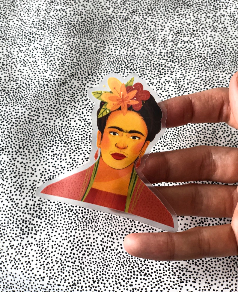 Frida Kahlo Illustrated TRANSPARENT DIE CUT Feminist Sticker - Etsy
