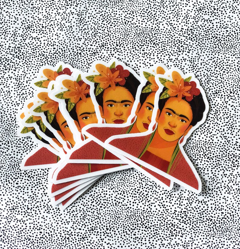 Frida Kahlo Illustrated TRANSPARENT DIE CUT Feminist Sticker - Etsy