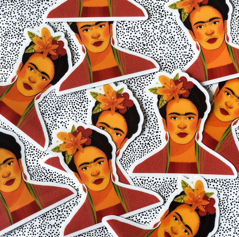 Frida Kahlo Illustrated TRANSPARENT DIE CUT Feminist Sticker - Etsy