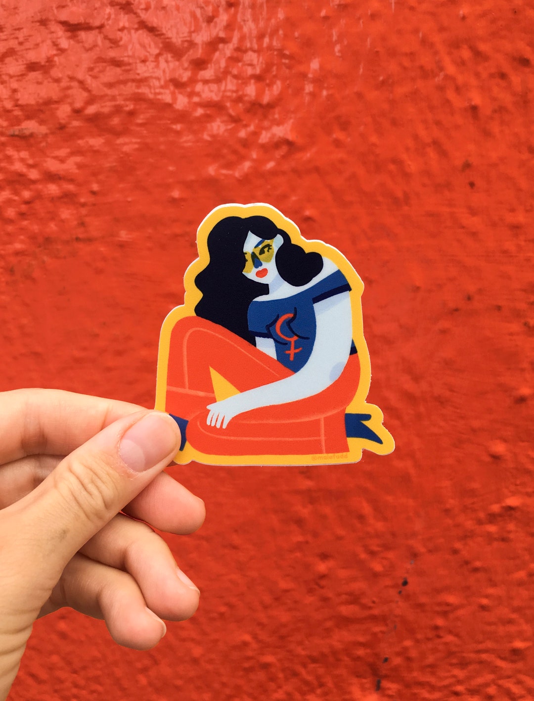 Badass Feminist Babe Sticker - Etsy