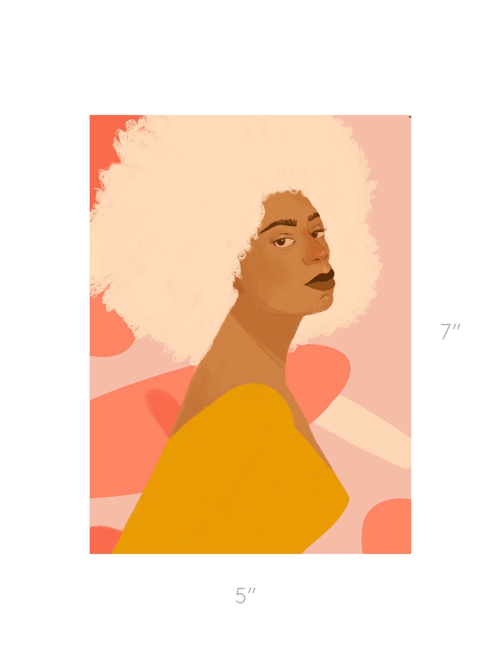 SOLANGE Knowles Illustrated Art Print 5x7 Portrait Botanical - Etsy