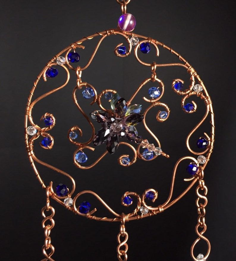 Suncatcher: Enchanting Purple Dragonfly Copper Suncatcher-captivating ...