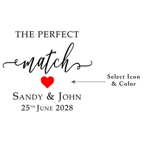 BULK SET OF 50 Personalized Wedding Shower Matches - Custom Wedding ...