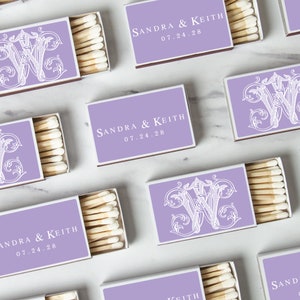 BULK SET OF 50 Personalized Wedding Monogram Matches - the Perfect ...