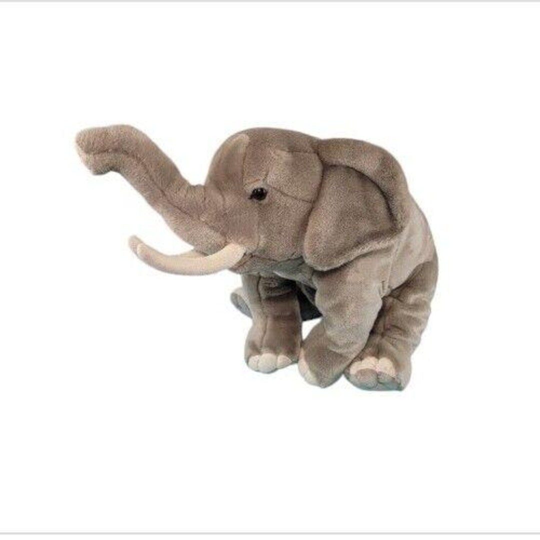 FAO Schwarz Elephant Plush 24” Stuffed Animal Toy Gray Grey Toys R Us ...