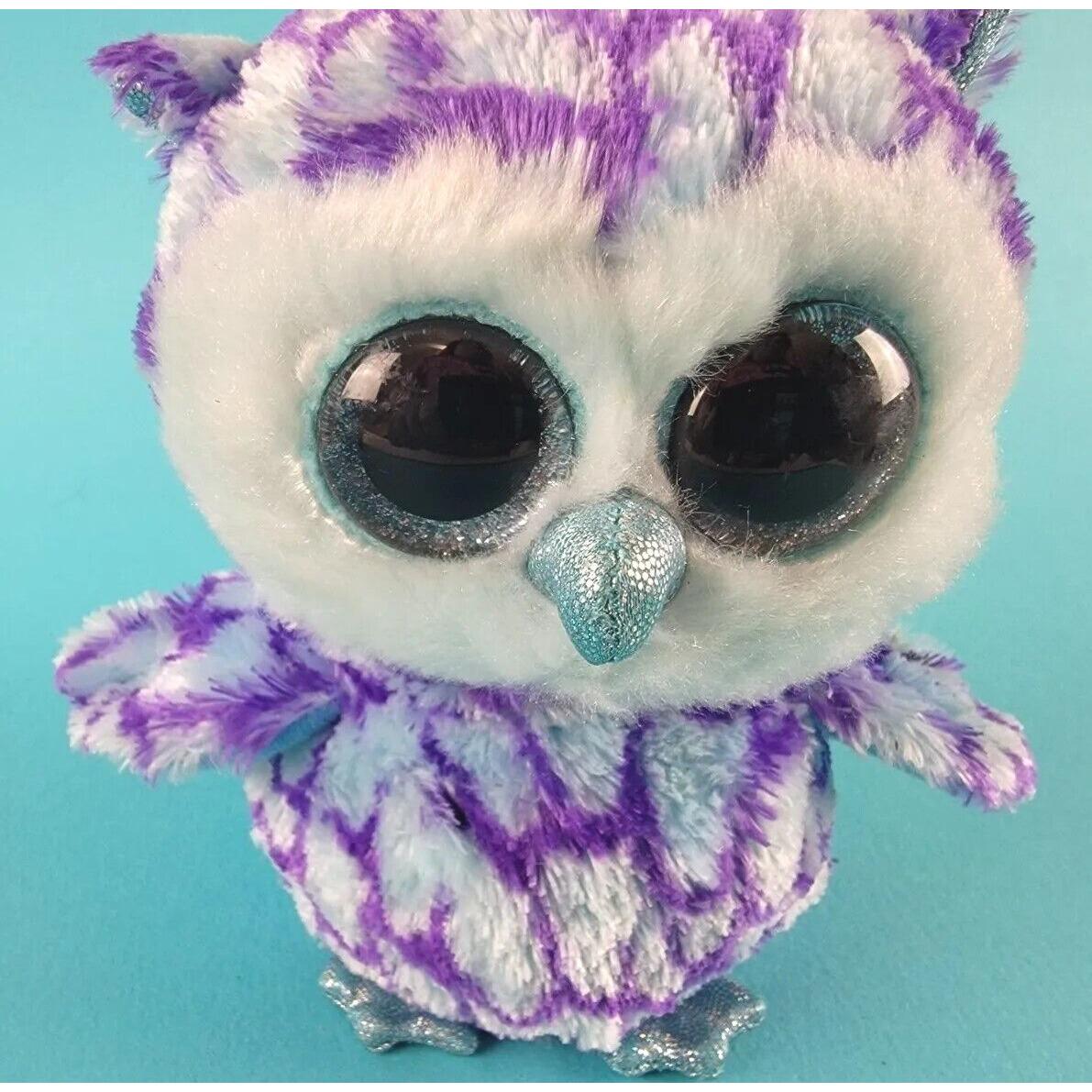 Ty Beanie Boos Oscar Owl 6" Stuffed Animal Doll Purple Sparkle - Etsy