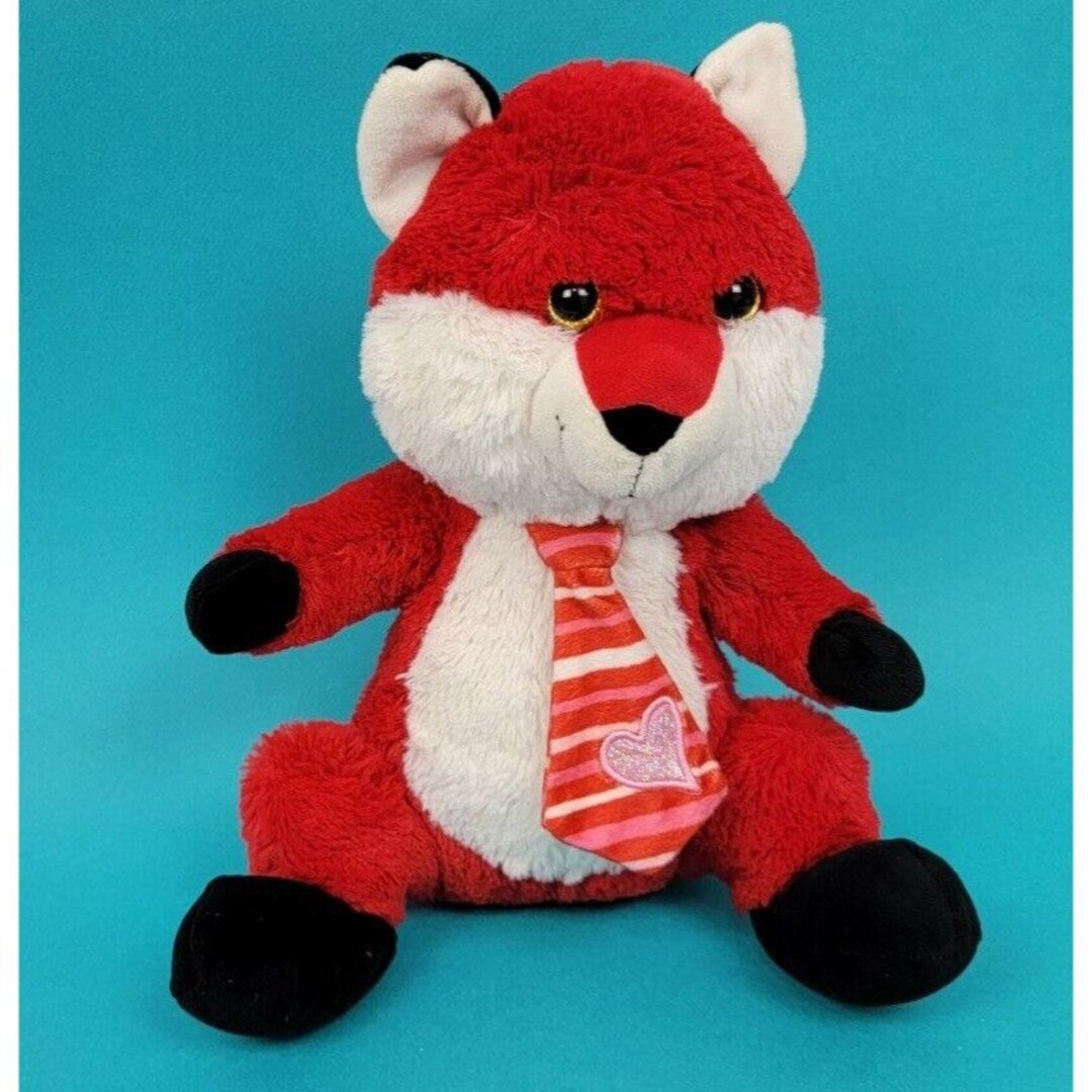 Kellytoy Red Fox Plush Valentines Day Soft Lovey 11 Stuffed Animal Doll ...