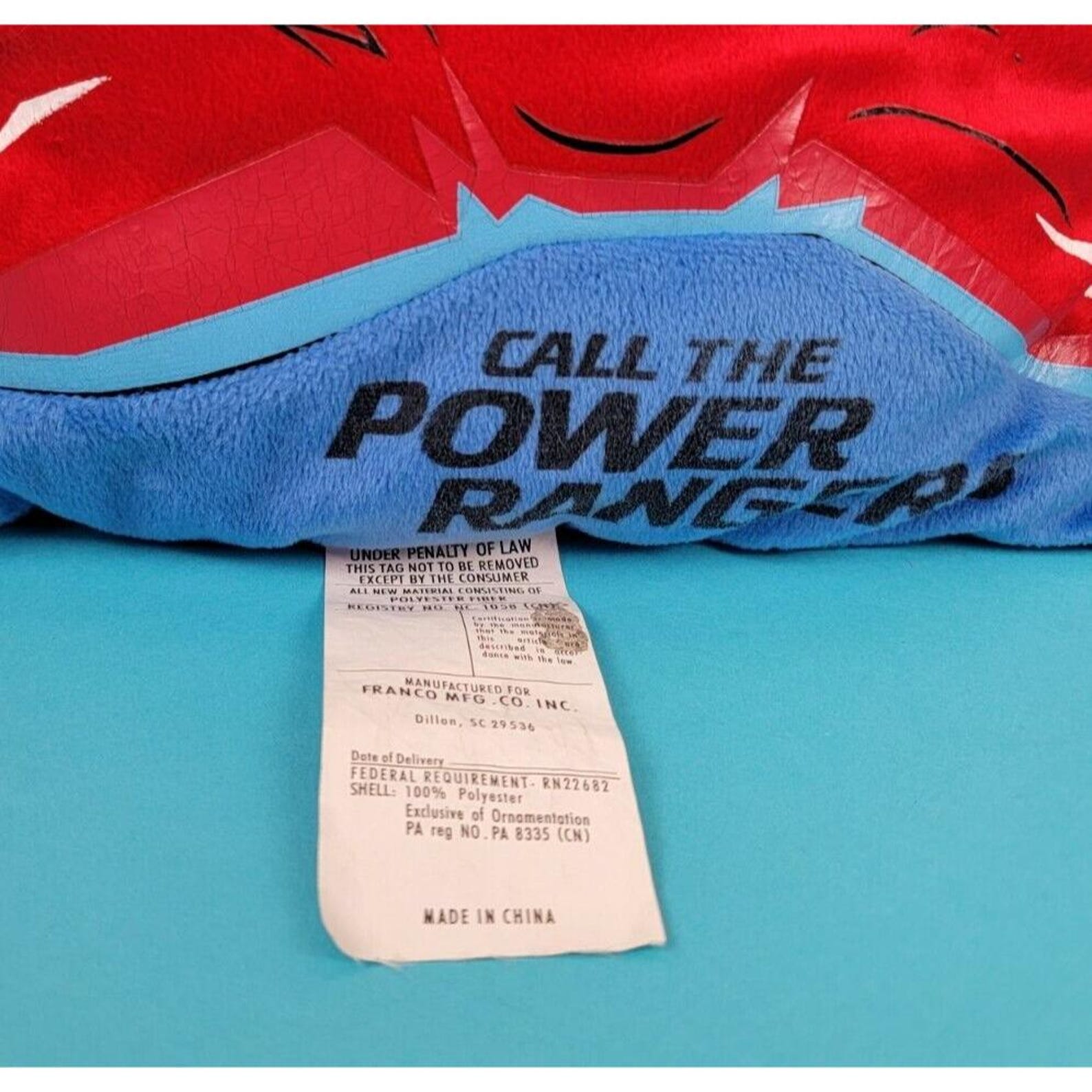 Power Ranger Pillow Plush Stuffed Animal 12 Red Ranger - Etsy