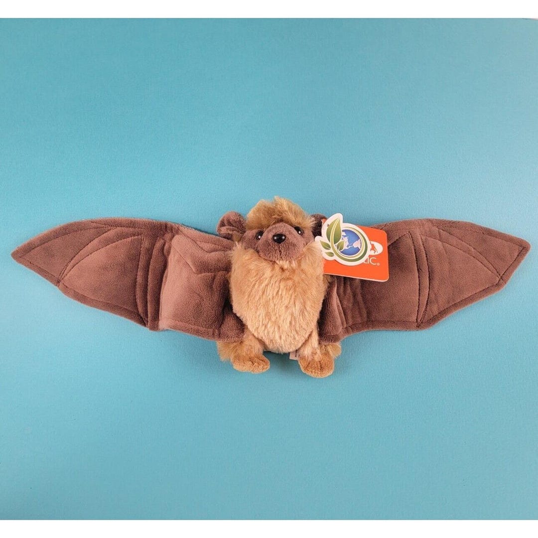 Wild Republic Brown Bat Plush 12" Stuffed Animal Realistic Doll Soft ...