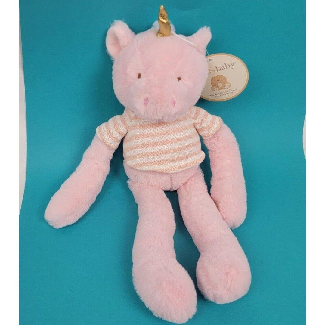 Kelly Baby Pink Unicorn Plush Rattle Stuffed Animal Infant 15" Baby ...