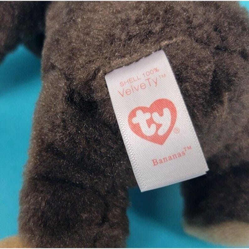 Ty Beanie Boos Bananas Monkey Plush Velvety 6" Chimpanzee Stuffed ...