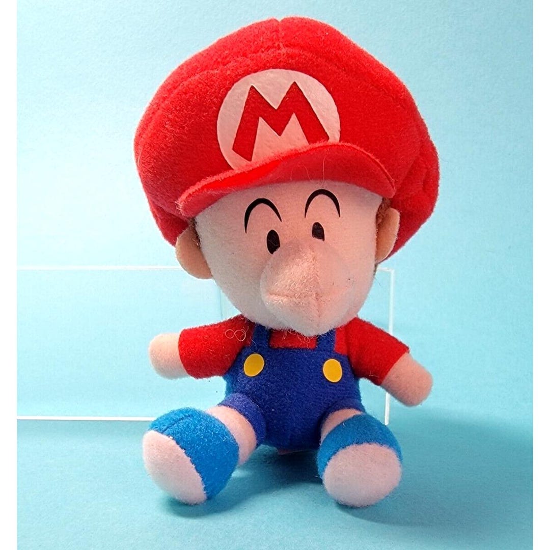 Super Mario Bros Baby Mario Plush Stuffed Keychain Mini 3" Mascot Japan ...