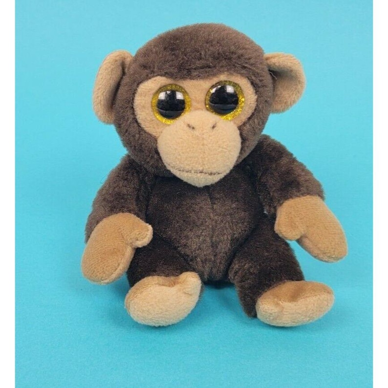 Ty Beanie Boos Bananas Monkey Plush Velvety 6" Chimpanzee Stuffed ...