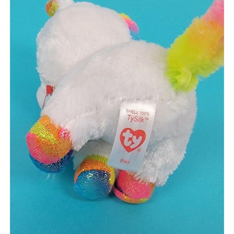 Ty Beanie Boos Pixy Unicorn Plush 6" Soft Stuffed Animal Rainbow Ty ...