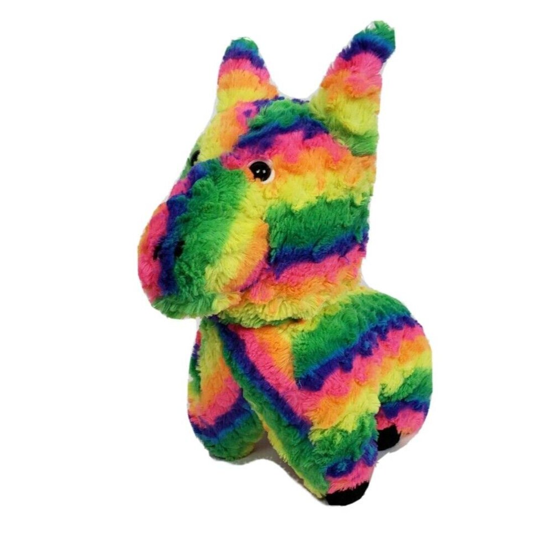 Rainbow Pinata Plush 12" Stuffed Donkey Burro Toy Party - Etsy