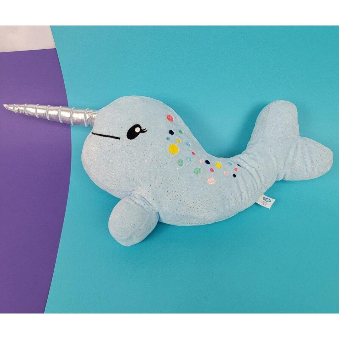 Abc Bakers Girl Scouts Narwhal Plush Stuffed Animal 14" Marine Sparkle ...