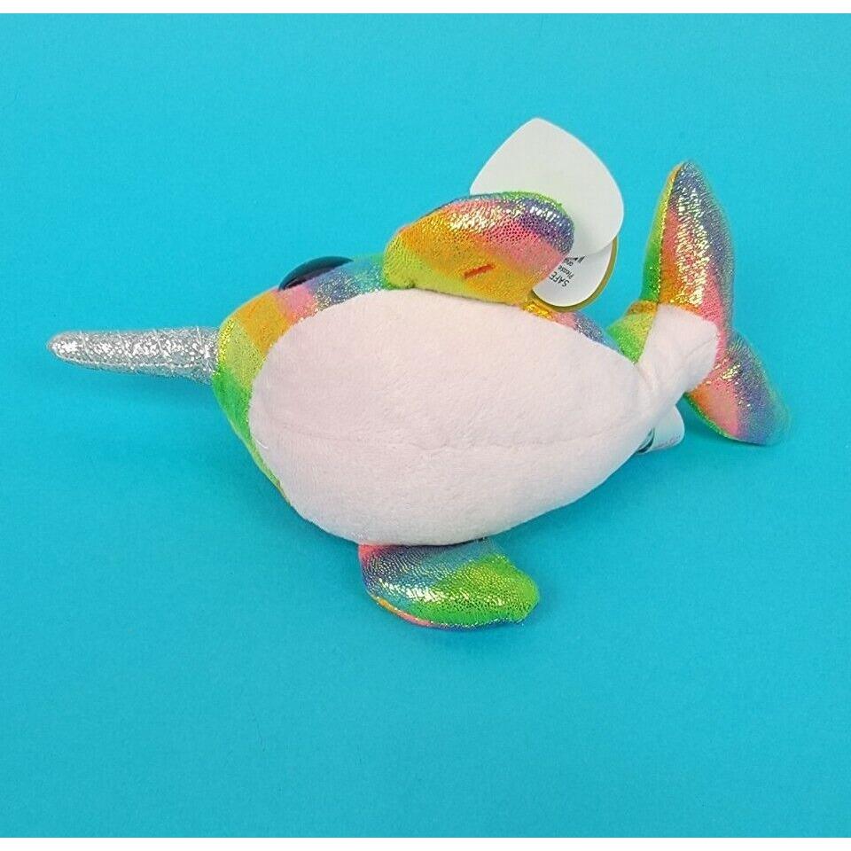 Ty Beanie Boos Rainbow Nori Narwhal Plush 6" Soft Stuffed Animal Doll ...