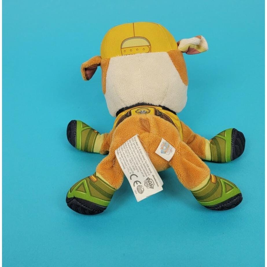 Paw Patrol Rubble Plush Construction Dog Stuffed Animal 6" Soft Doll ...