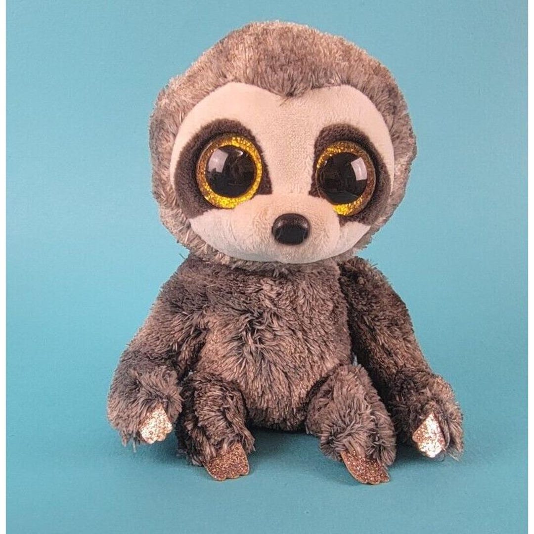 Ty Beanie Boos Dangler Sloth Plush 6" Glitter Eyes Stuffed Animal ...