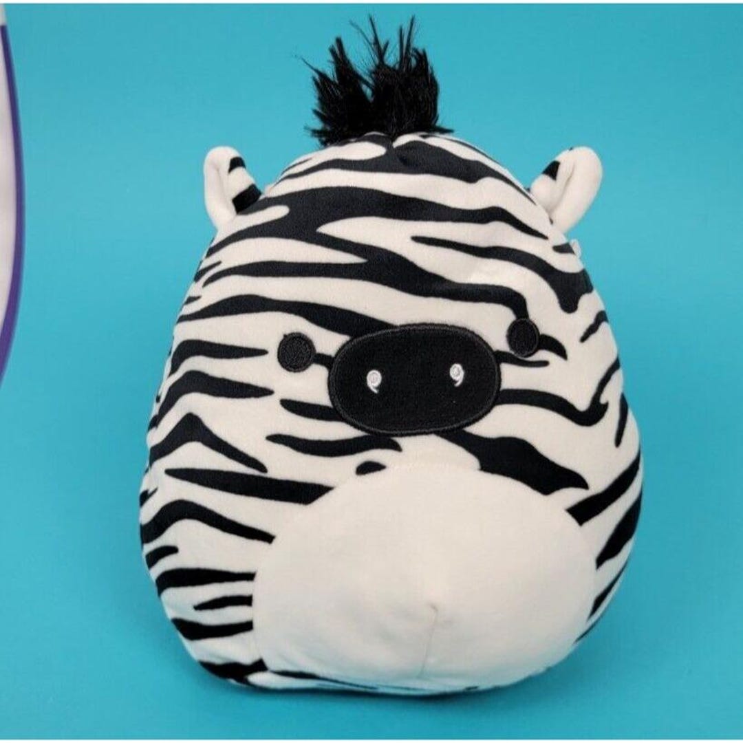 Squishmallow Freddie Zebra Plush 8 Stuffed Animal Striped Soft - Etsy