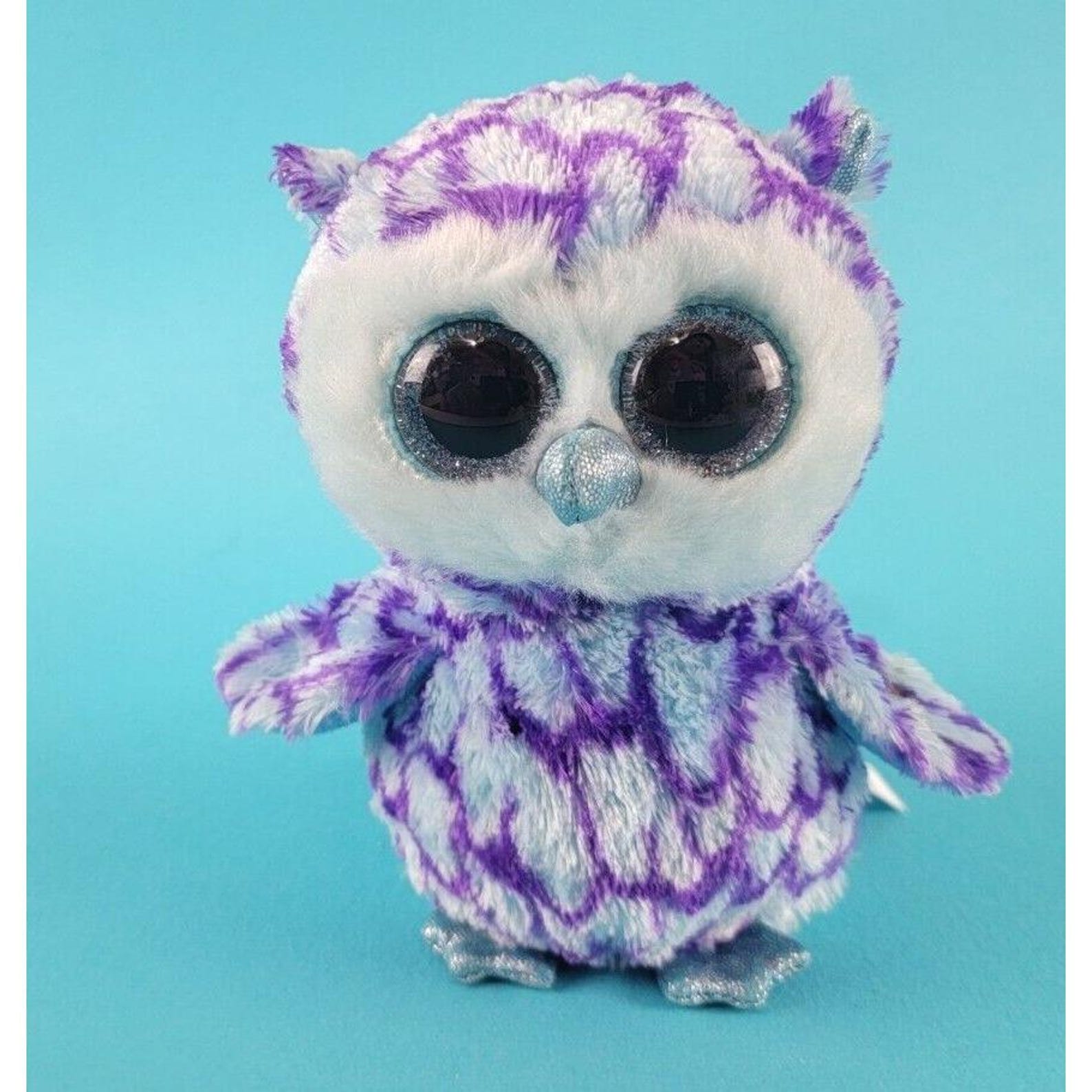Ty Beanie Boos Oscar Owl 6" Stuffed Animal Doll Purple Sparkle - Etsy