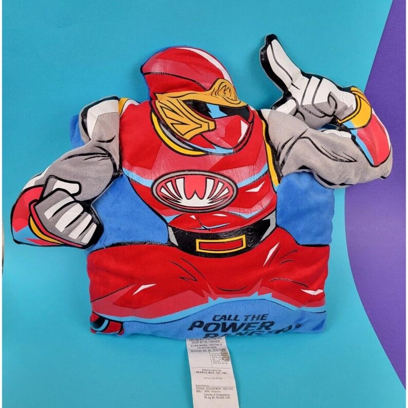 Power Ranger Pillow Plush Stuffed Animal 12 Red Ranger - Etsy