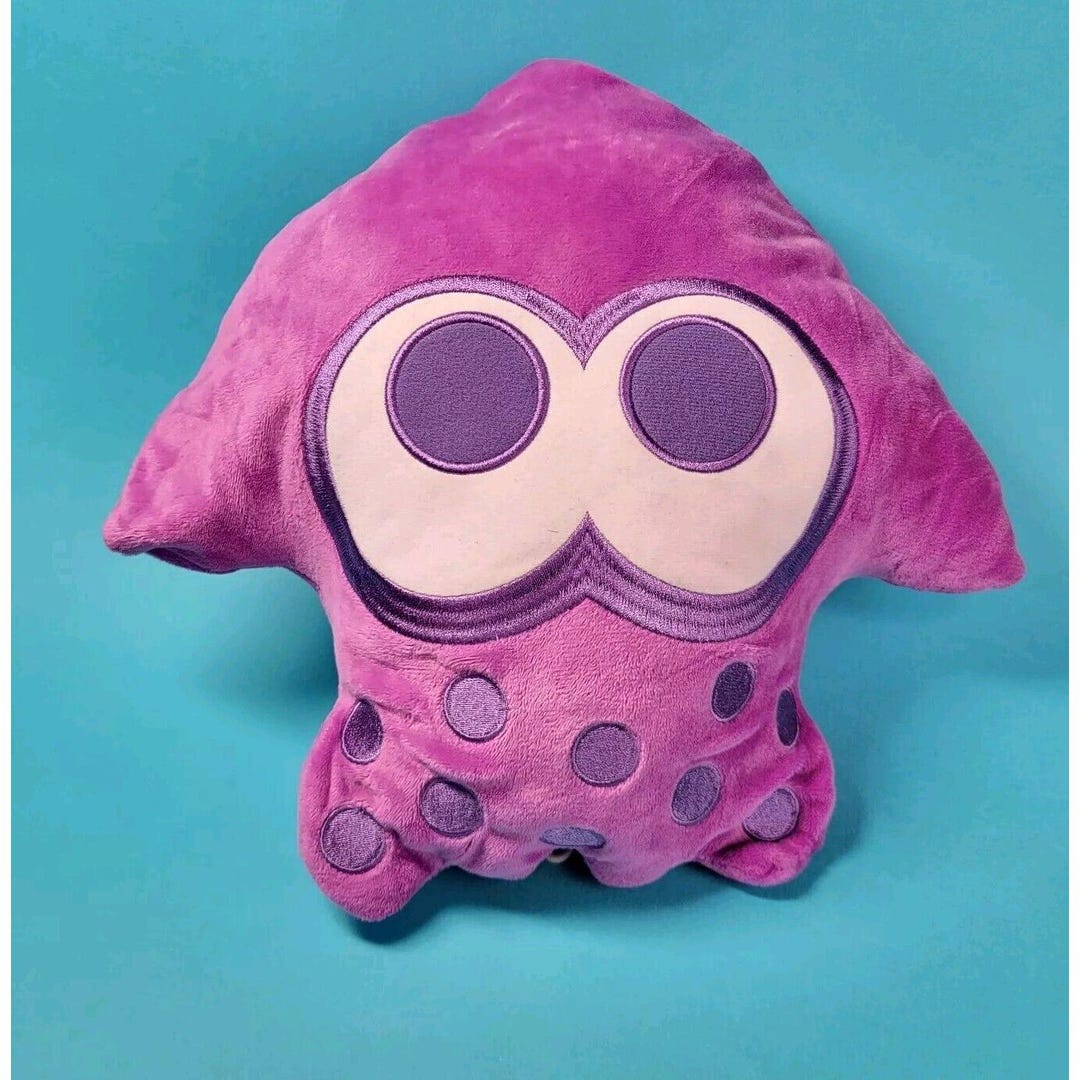 Splatoon Purple Inkling Squid Plush Reversible Stuffed 10 Pillow Mascot ...