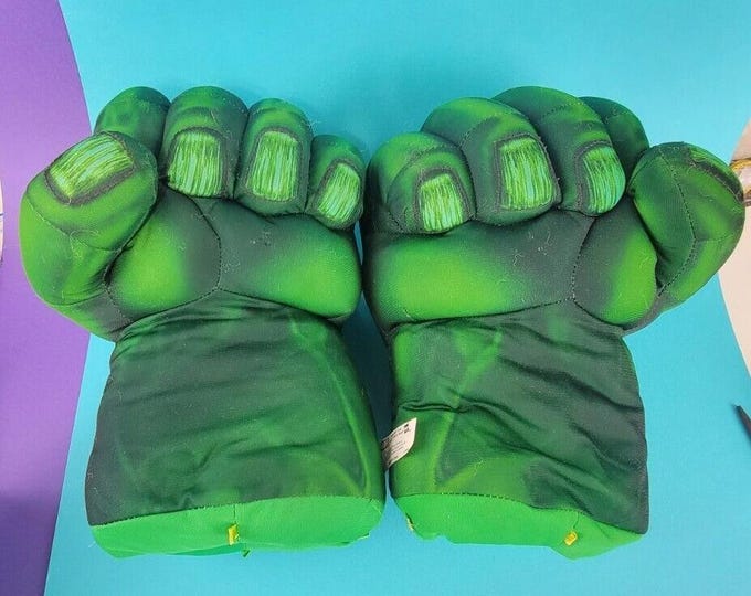 Incredible Hulk Plush Fists Gloves Hands Stuffed Toy Doll Costume ...