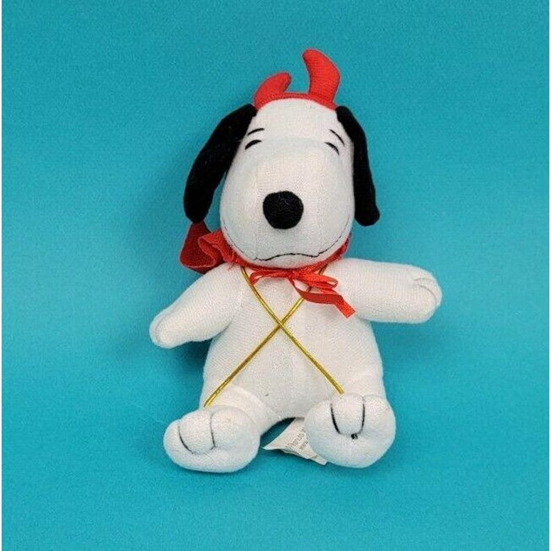 Peanuts Snoopy Devil Plush 5" Stuffed Doll Horn Charlie Brown Dog ...