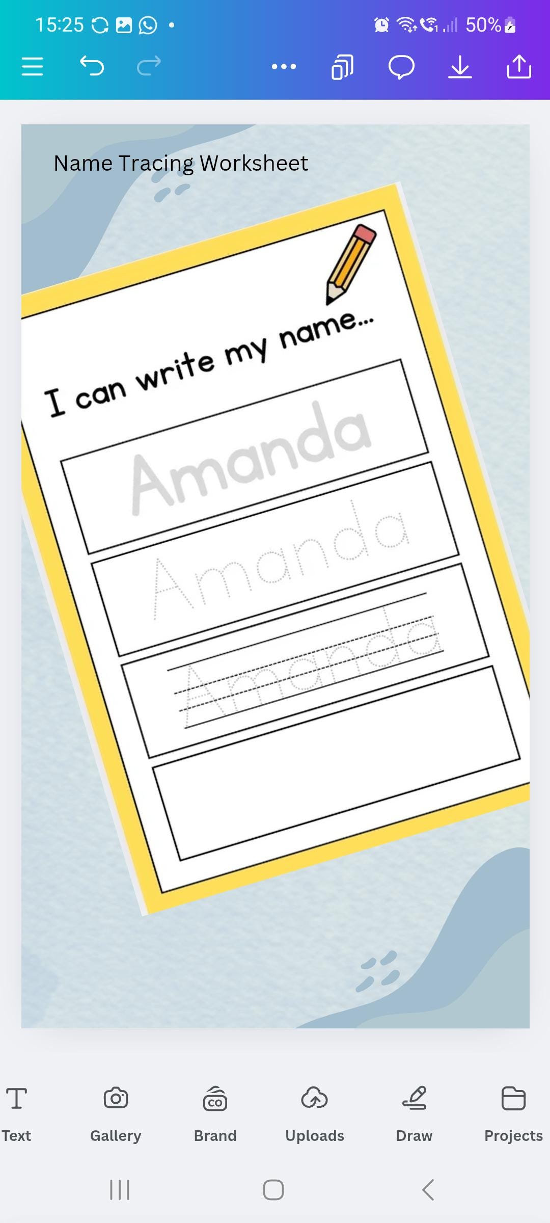 Personalised Name Tracing Worksheet for Name Writing Practice. Editable ...