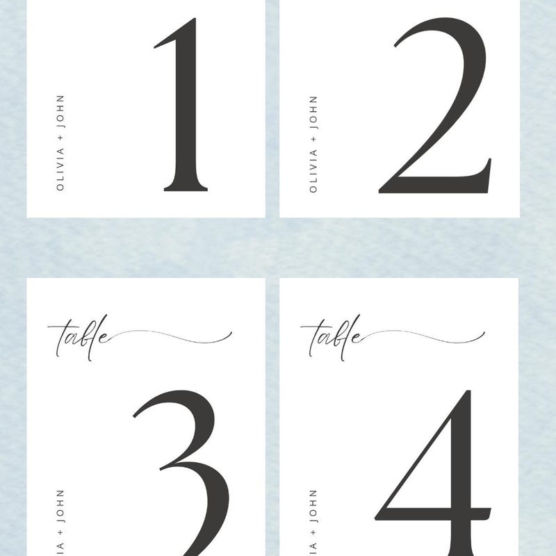 Custom Table Numbers - Etsy