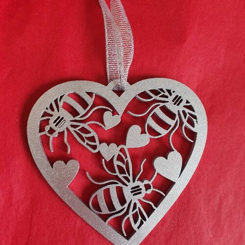 Gold Glitter Bumble Bee Christmas Bauble | Etsy UK