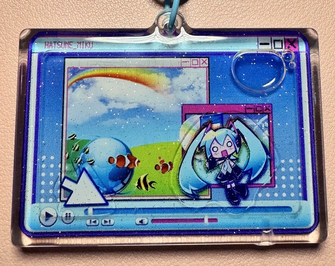 Hatsune Miku Frutiger Aero Liquid Charm - Etsy