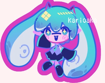 Hatsune Miku / Splatoon Hat Inkling With Twintails Turquoise Color - Etsy