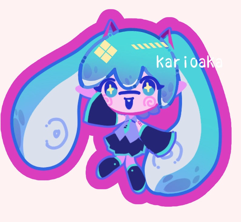Hatsune Miku Splatoon Sticker - Etsy