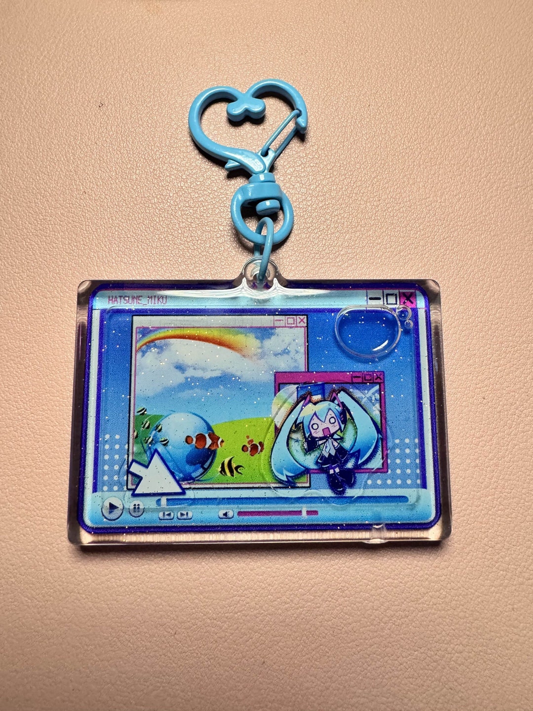 Hatsune Miku Frutiger Aero Liquid Charm - Etsy